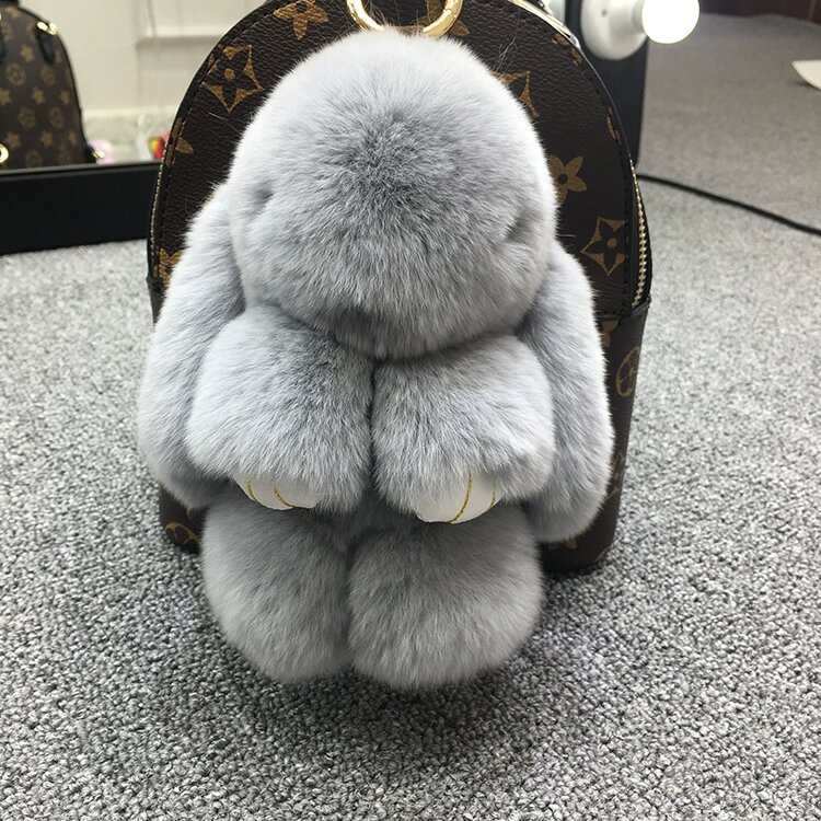 Натуральный плюшевый кролик-украшение, аксессуар из меха рекс-кролика, плюшевый кулон для телефона, сумки, рюкзака,