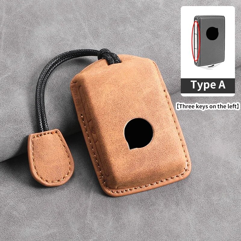 Кожаный Чехол Для Ключей От Автомобиля Для Volvo S60 S90 XC40 XC60 XC90 V60 V90 — Защитный Аксессуар Для Ключей С 3 Кнопками .