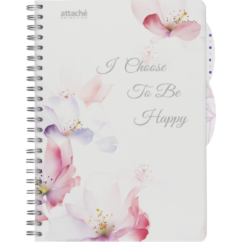 Бизнес-тетрадь А4,140л, кл, спир. пласт Attache Selection Flower Dreams 876751