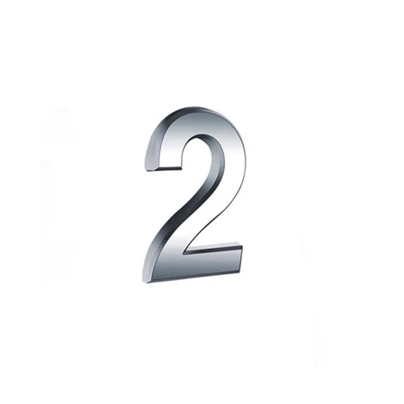 3D цифра 2 для дверной таблички, ABS, 7 см, Number 2