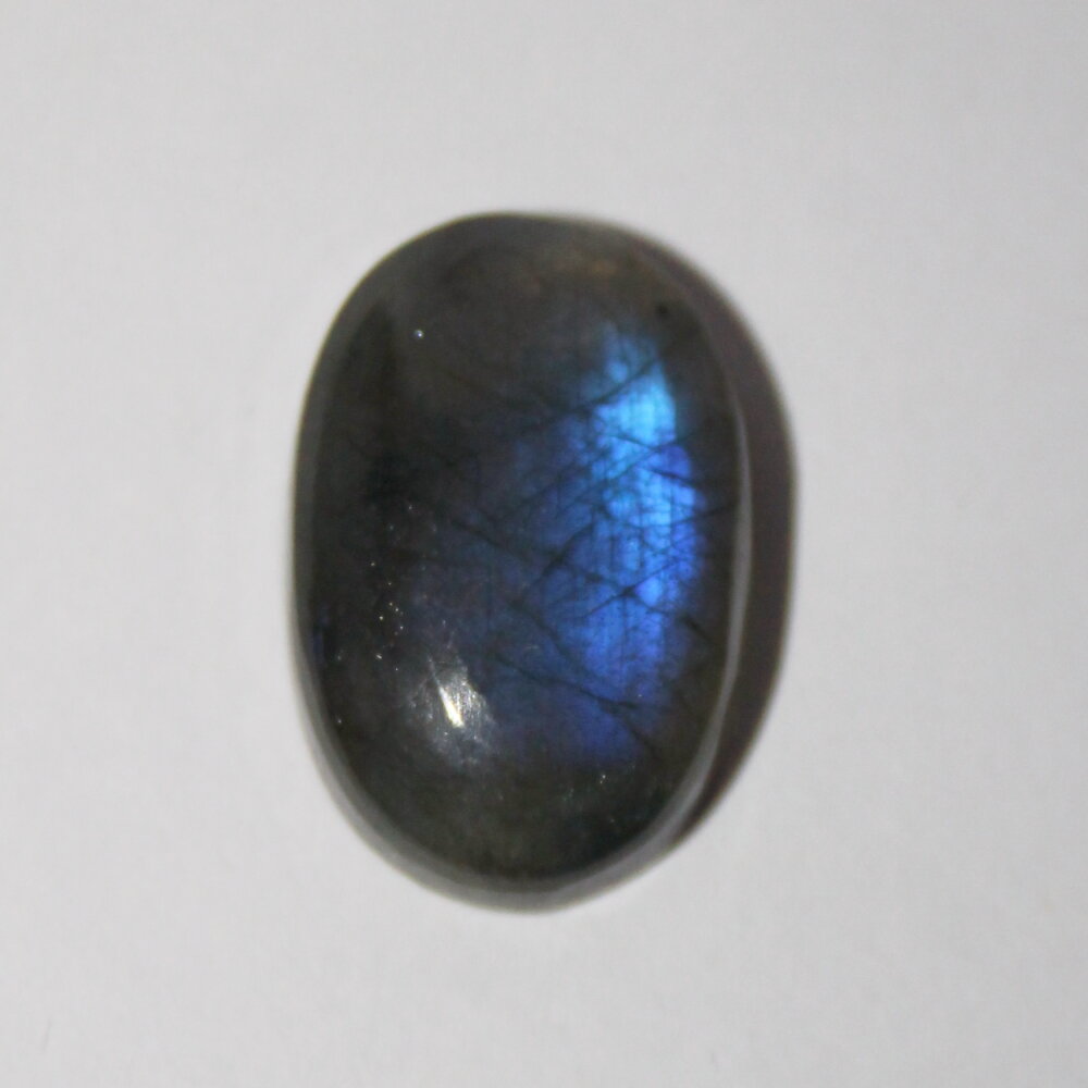 Кабошон лабрадор, натуральный камень, 19х13х4 мм, Мадагаскар, "True Stones"