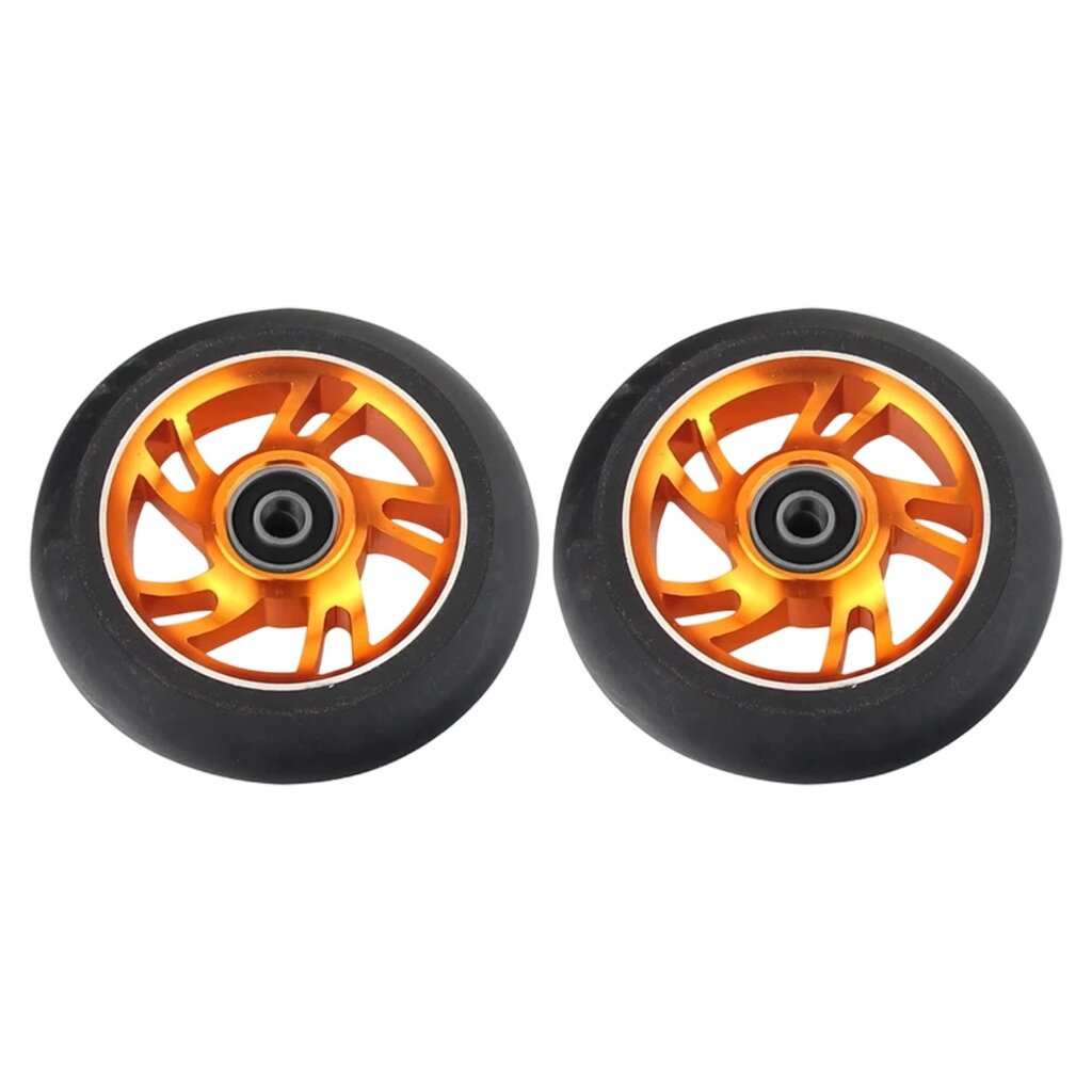 10-см алюминиевые колеса для самоката с высокоэластичными шинами PU и антиблокировочными подшипниками для скейтбордов и самокатов