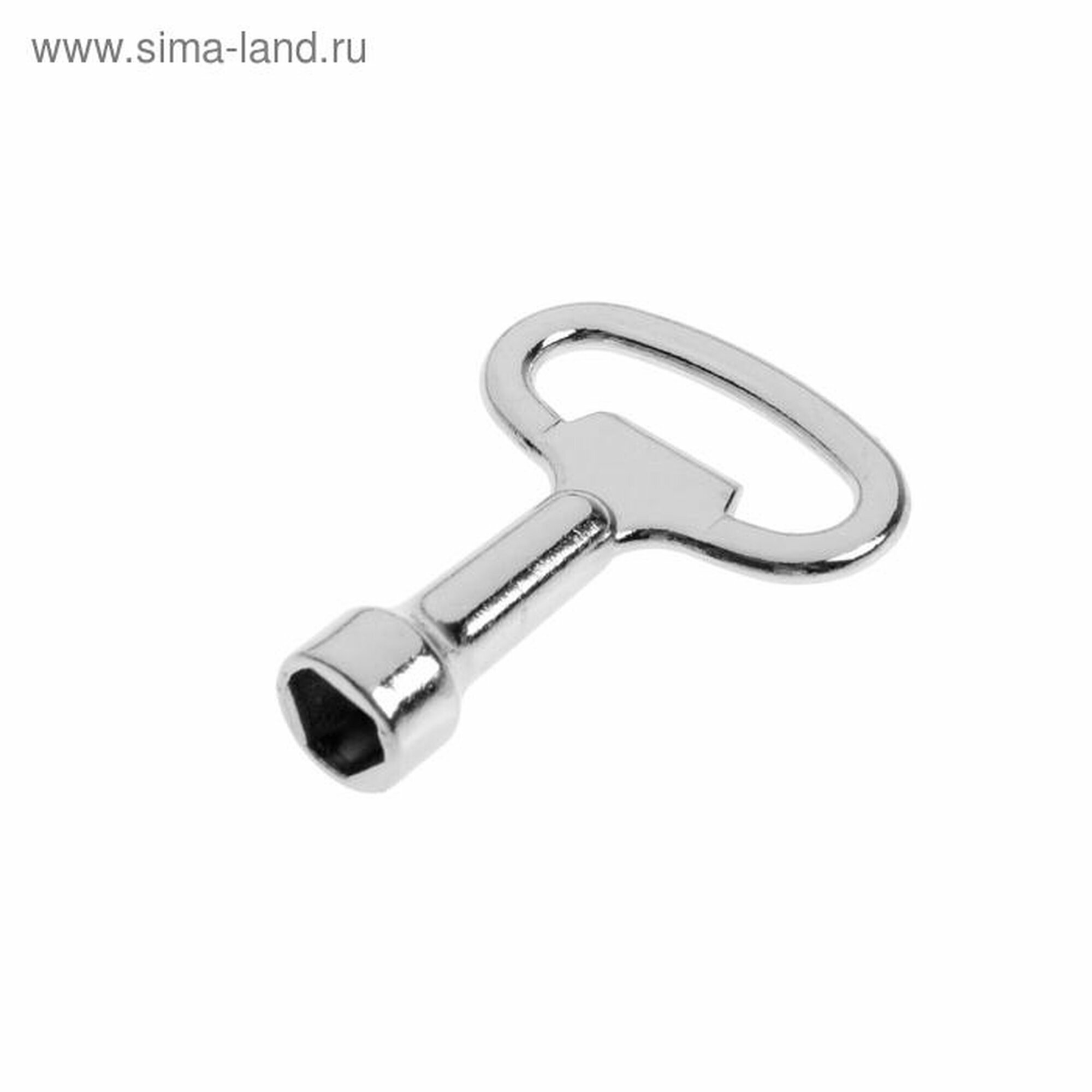 Ключ для замка тундра, металл, трехгранный, 1 шт, серебристый