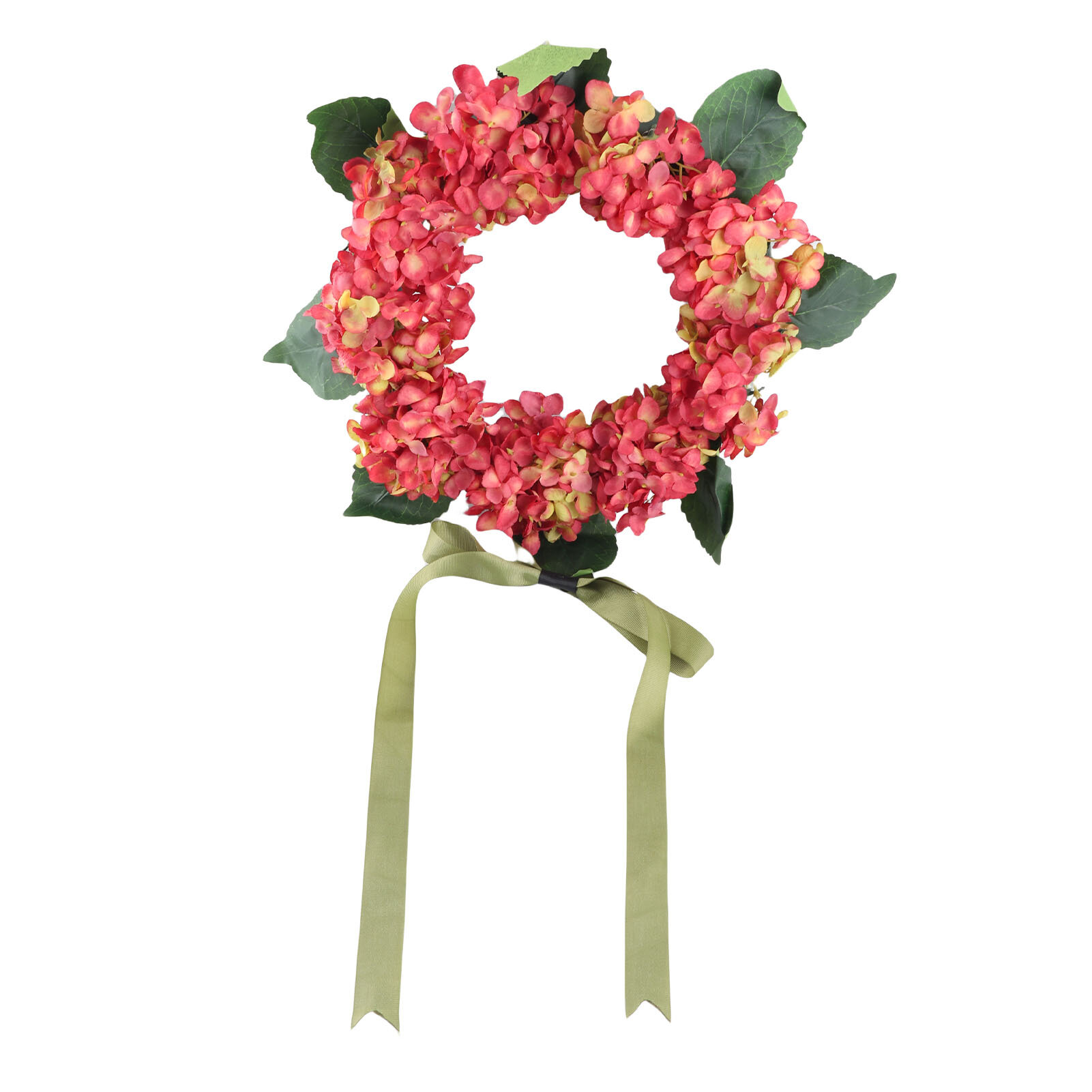 Венок на День благодарения, осеннее украшение из гортензий с бантом, цветочная гирлянда, венок на День благодарения, декор для входной двери дома.