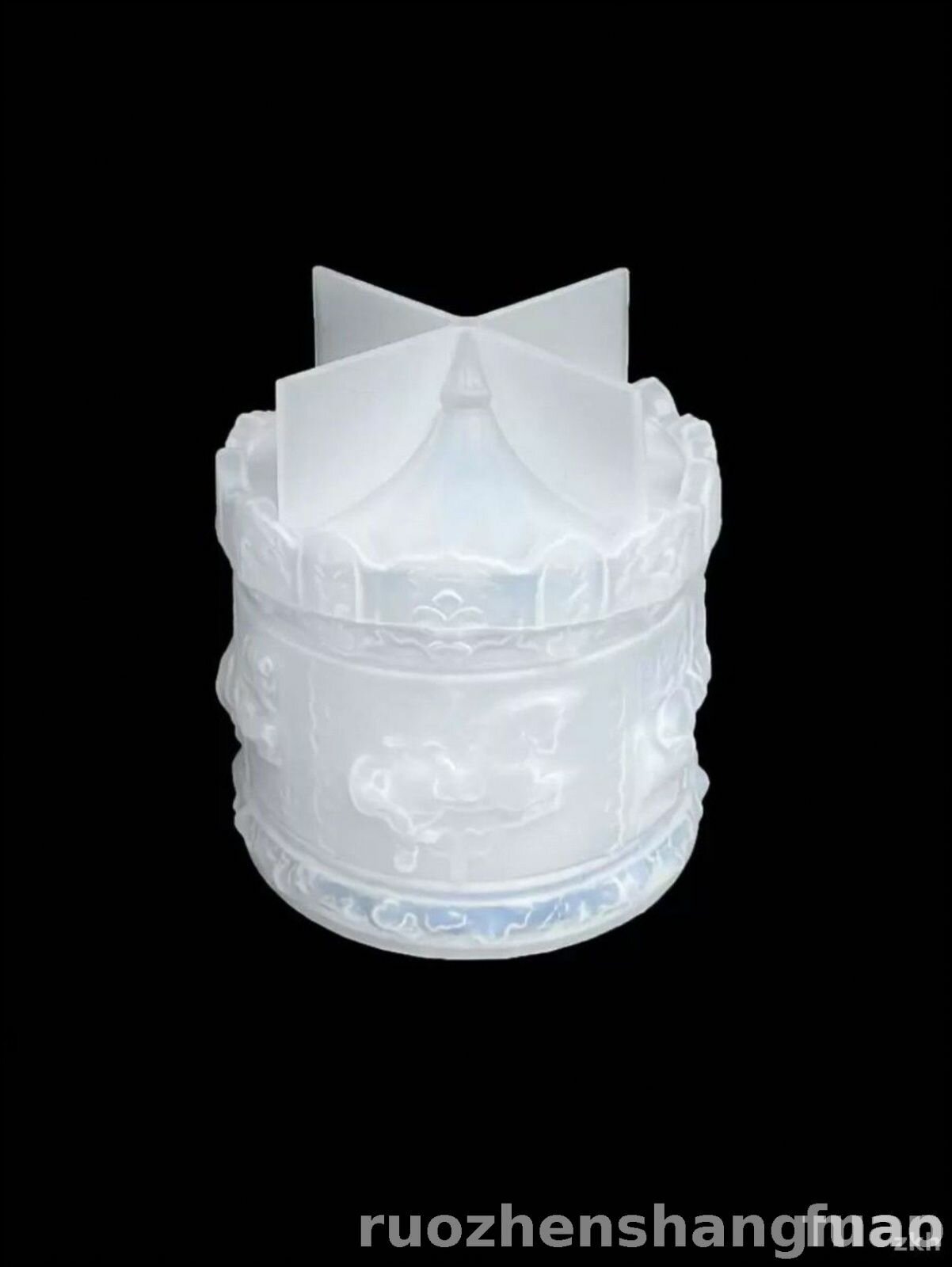 Эксклюзивный набор из двух креативных силиконовых молдов для самостоятельного изготовления декоративных моделей монгольской юрты и карусели, предназначенных для работы с эпоксидной смолой либо гипсом