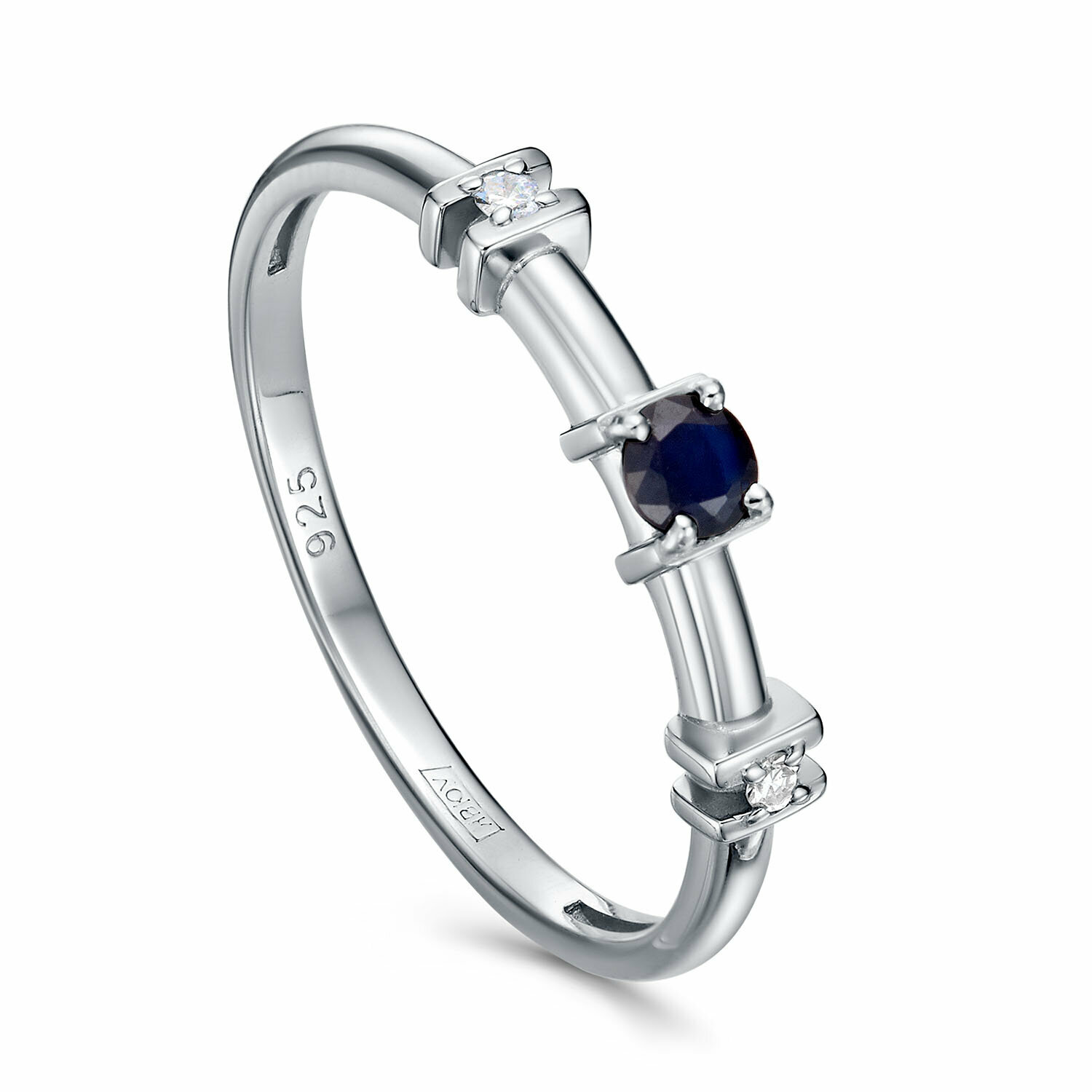 Кольцо, серебро, 925 проба, бриллиант