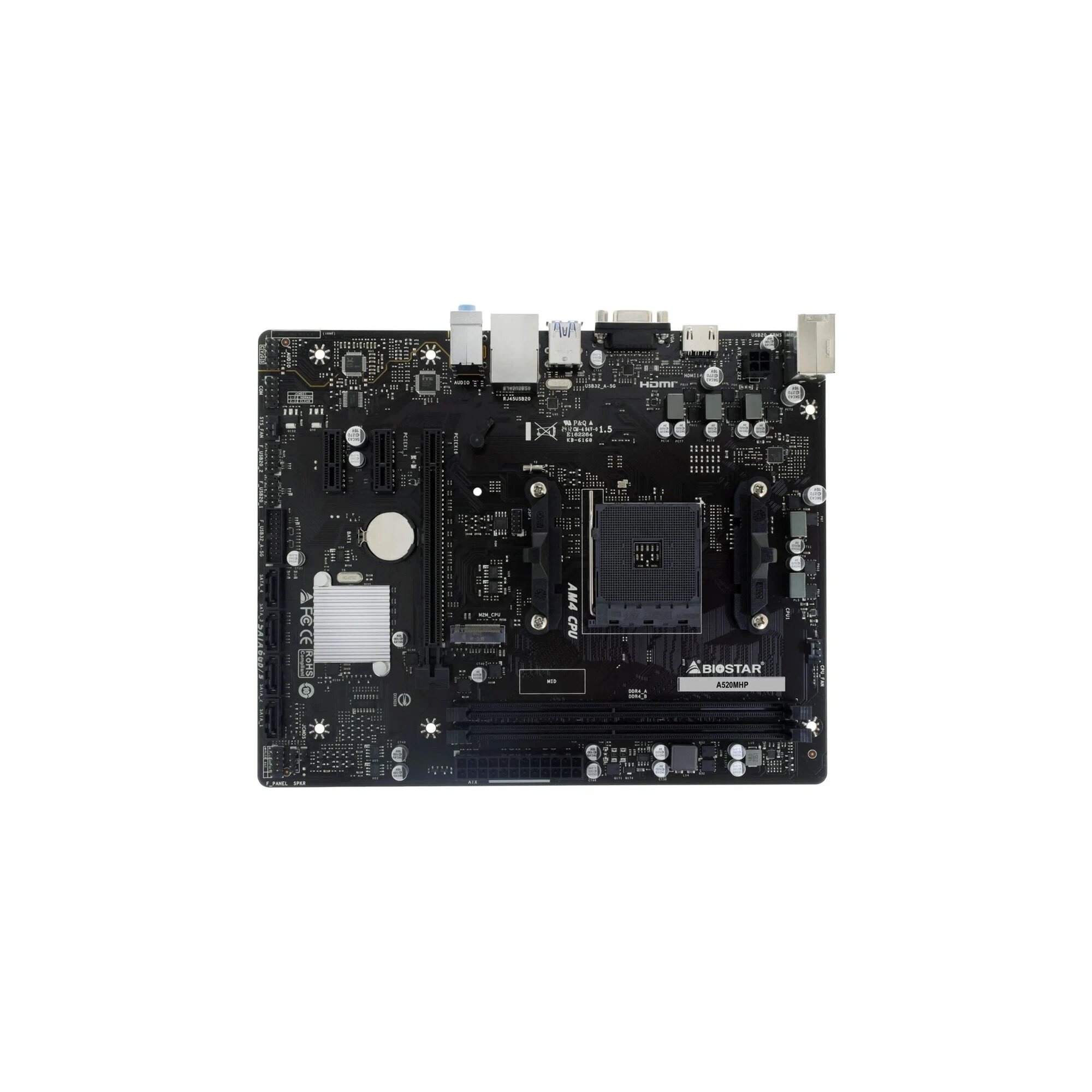 Материнская плата Biostar A520MHP, Soc-AM4, AMD A520, mATX