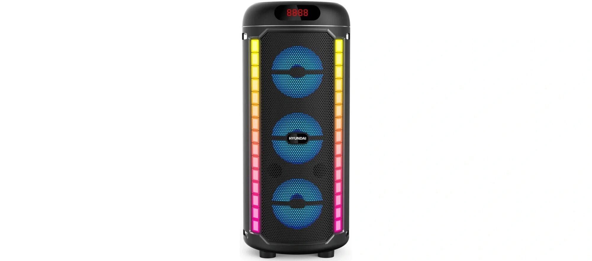 Минисистема Hyundai H-MC1221, FM-радио, Bluetooth, картридер, черная