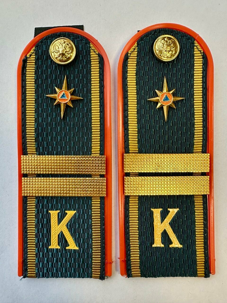 Погоны Курсант Мчс 14см пластик в сборе с фурнитурой Младший Сержант