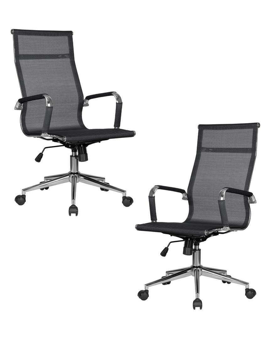 Кресло DOBRIN Набор 2 шт Офисное кресло для персонала DOBRIN CARTER, чёрный арт. LMR-111B-N
