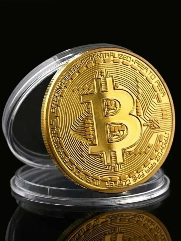Сувенирная монета Биткоин (Bitcoin) BTC, монетка биткойн