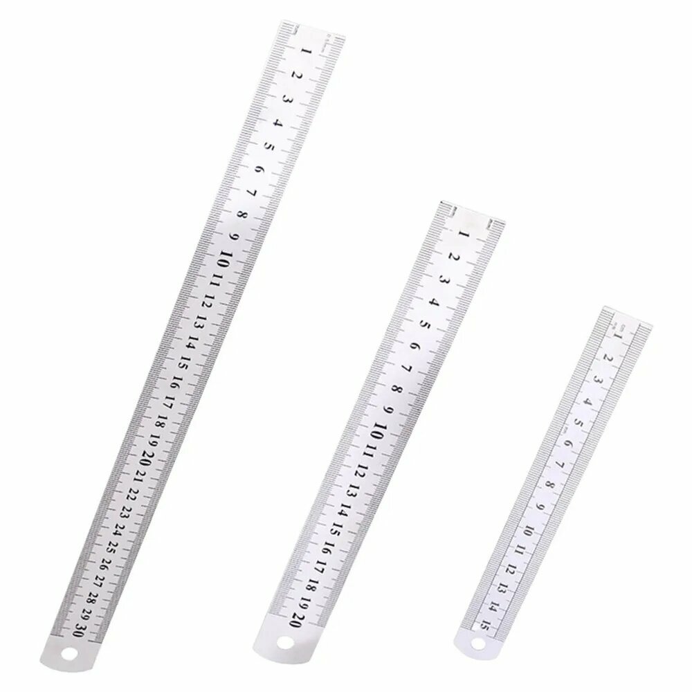 Набор металлических линеек 15/20/30 см