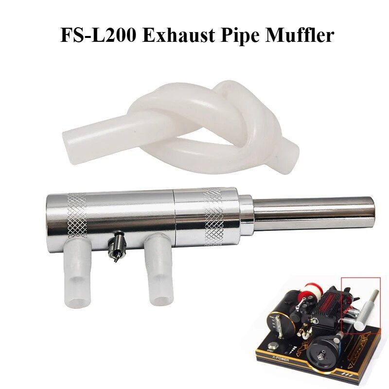 Специальный глушитель выхлопной трубы двигателя TOYAN FS-L200, подходит для бензинового двигателя на метаноле, радиоуправляемая двухцилиндровая четырехтактная модель