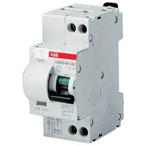 Автоматический выключатель ABB DS941, C25, защита от дифференциального тока 30mA, тип A