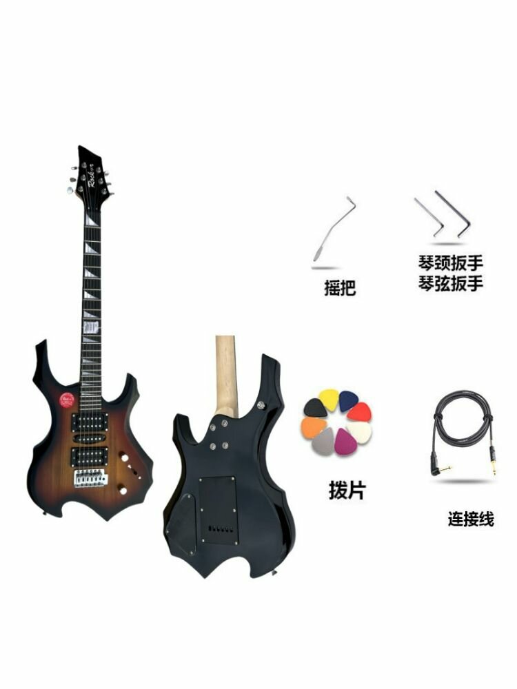 Электрогитара, серия Shaped Flame, 24 лада, рок