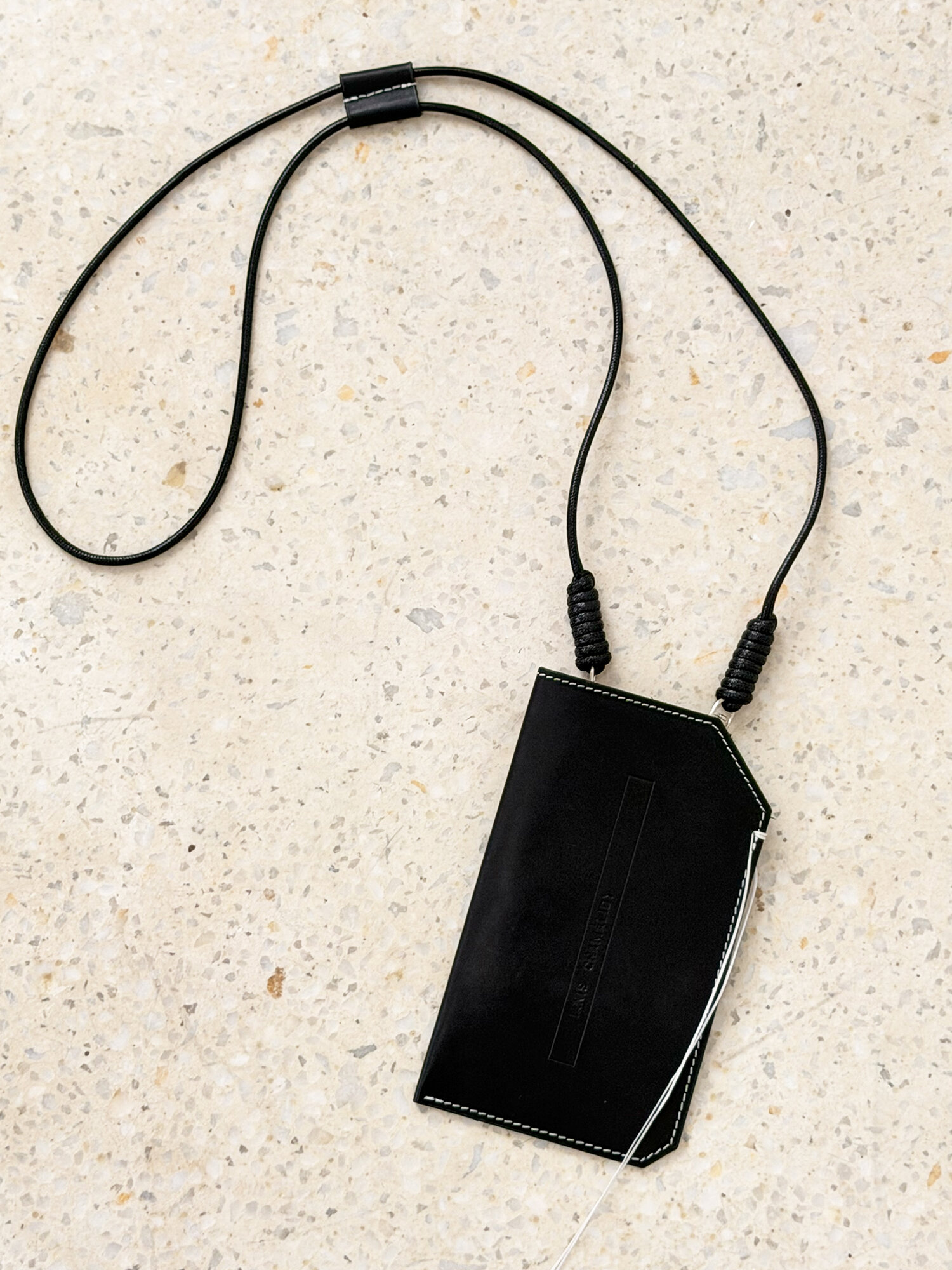 Чехол для телефона Ianis Chamalidy, натуральная кожа, черный, с ремешком