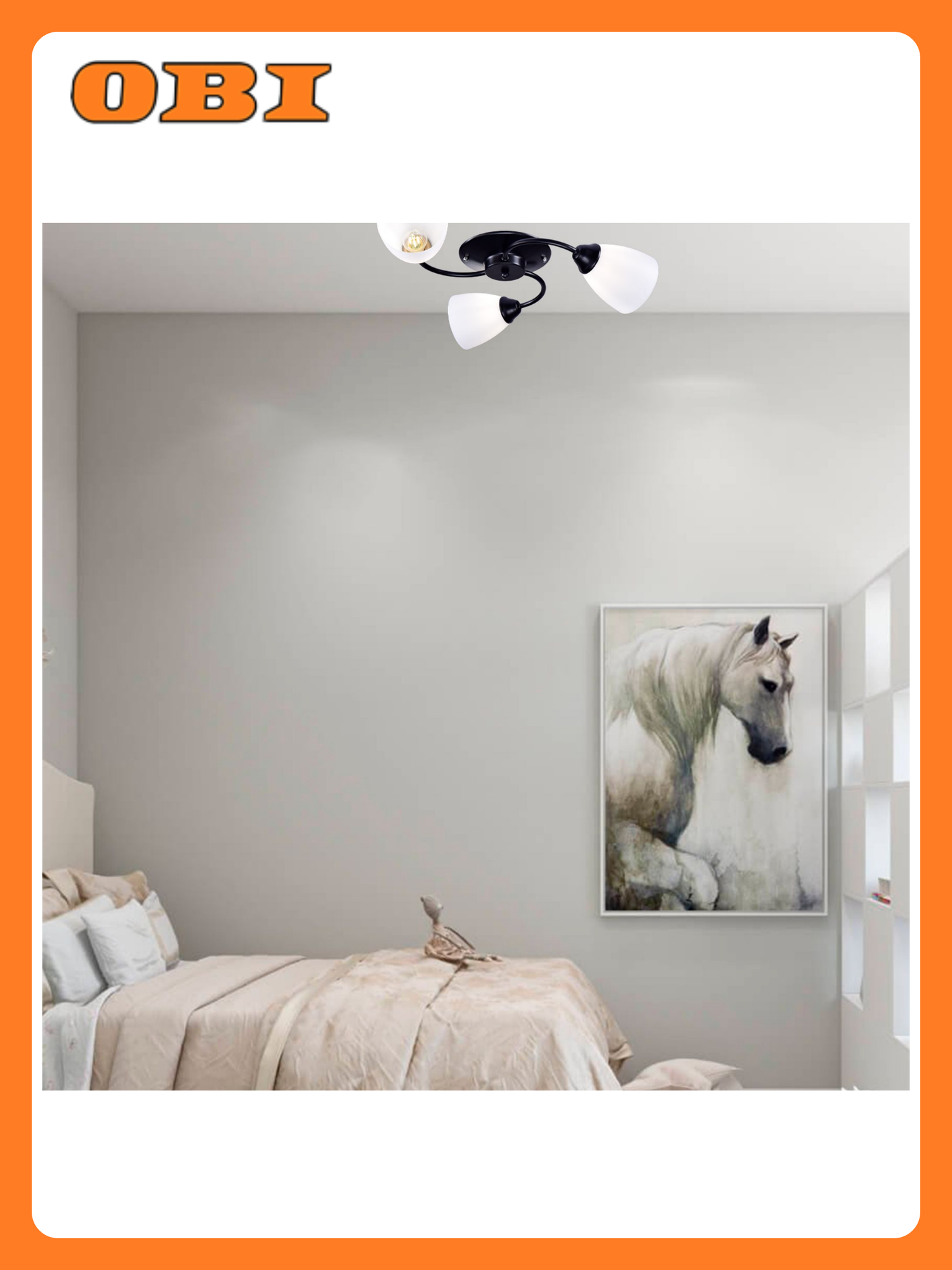 Светильник россвет РС21357, потолочный, E27, 220 Вт, IP20, белый плафон, черный