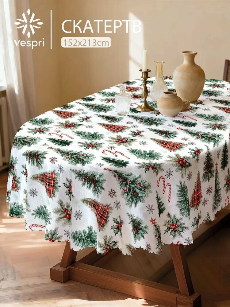 Vespri Скатерть Полиэфирный шелк 152x213см