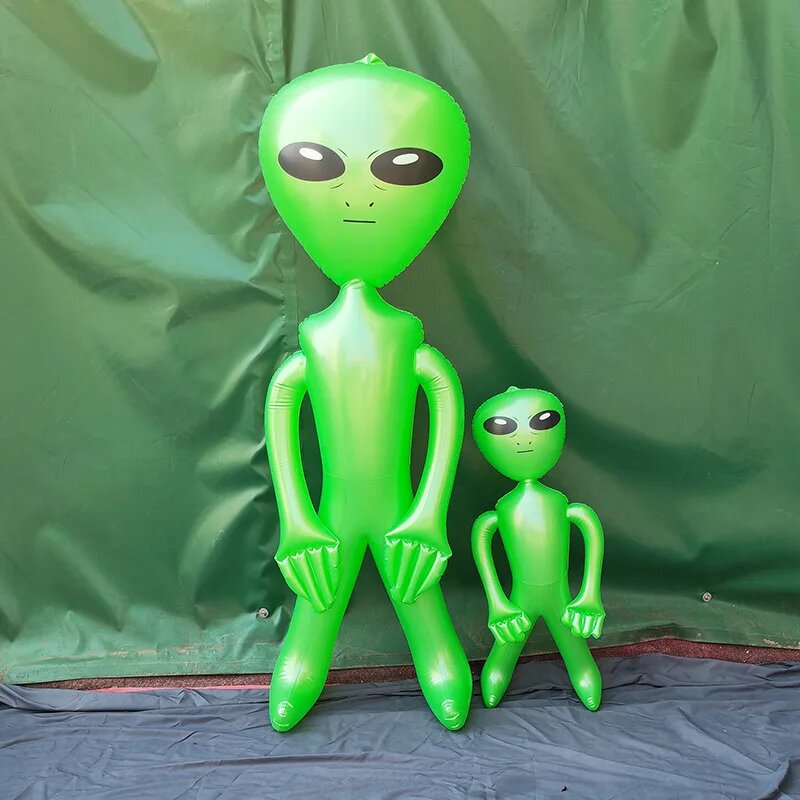 Надувная игрушка инопланетянин ПВХ 83/150 см Зеленый, Small Green