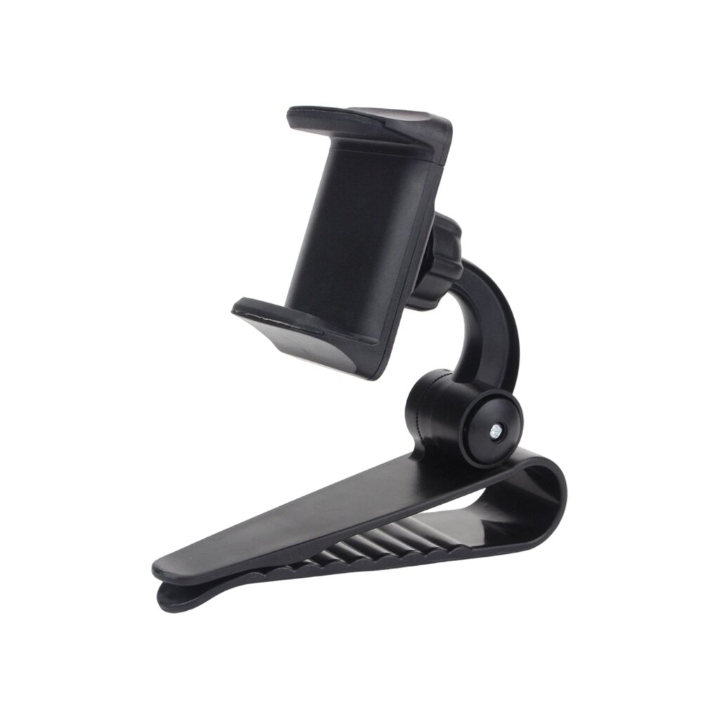 Универсальный поворотный регулируемый тип крепления фиксированный навигационный держатель мобильного телефона для солнцезащитного козырька автомобиля-черный