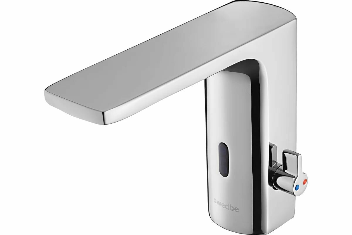 Смеситель сенсорный Swedbe "Europe 6000", для раковины, латунь, серебристый