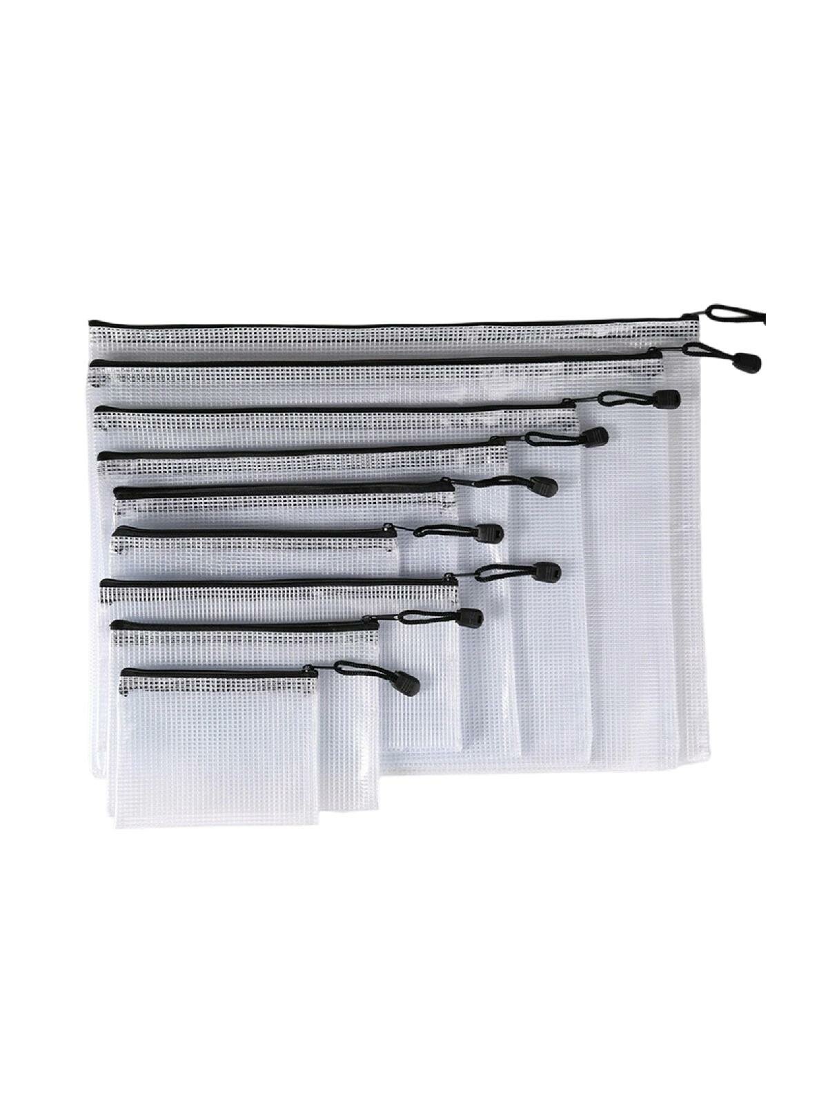 9шт водонепроницаемых пакетов-конвертов для файлов, чехлов для хранения документов на молнии для офиса