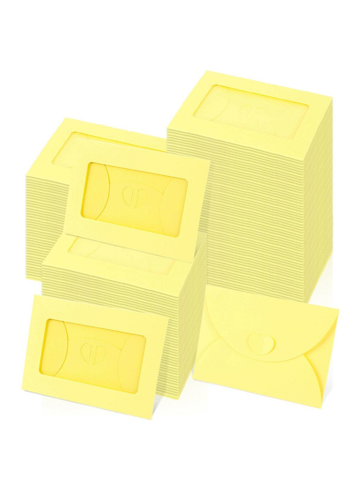 Деловой картонный конверт из цветной крафт-бумаги с застежками-50шт.