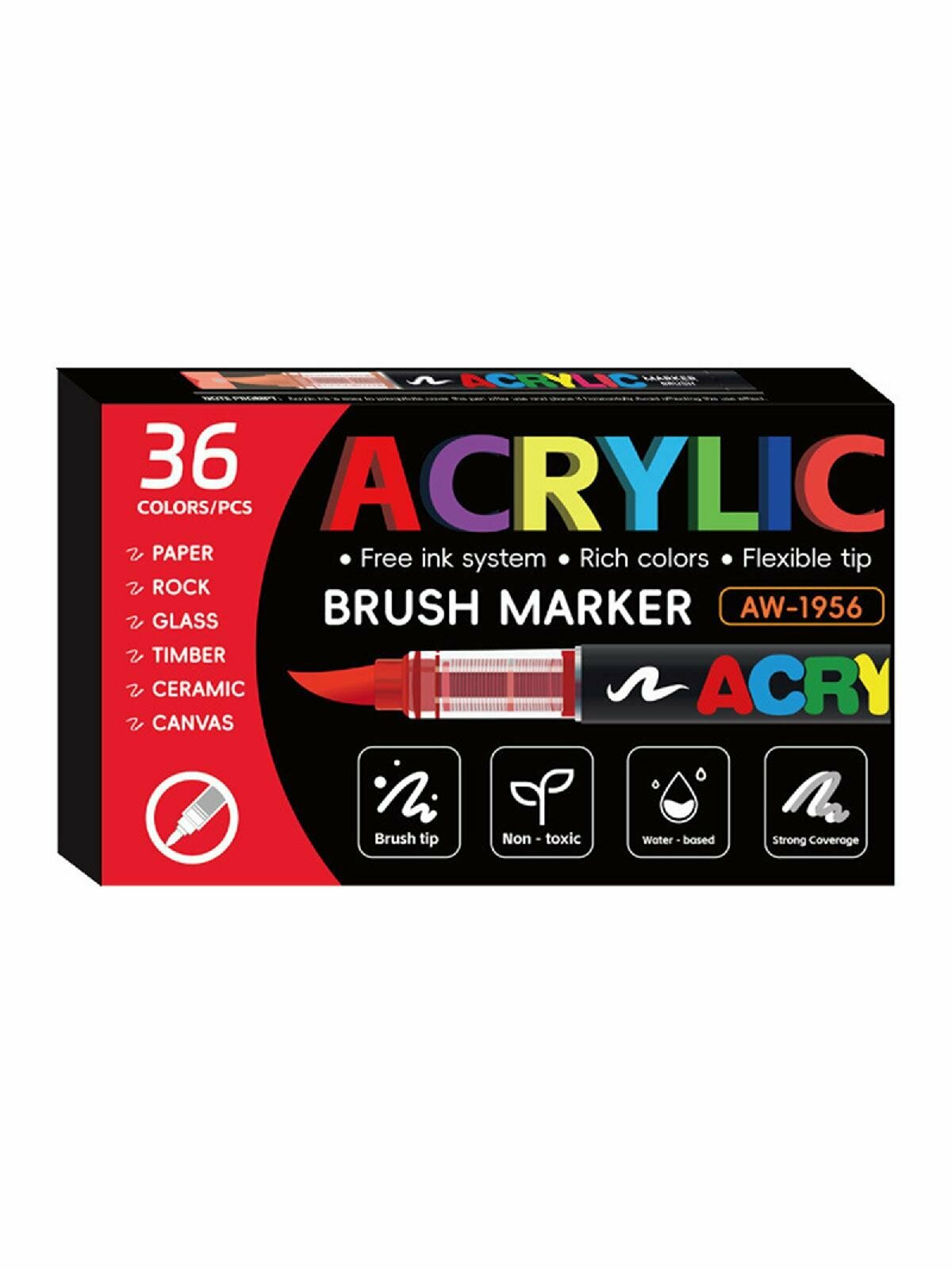 Жидкий акриловый маркер Мягкий кончик кисти Акриловая ручка для рисования открытками