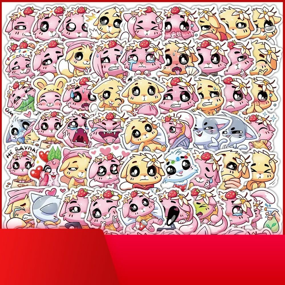 Наклейки с ванилью и бисквитом на детскую тетрадь, 70 листов