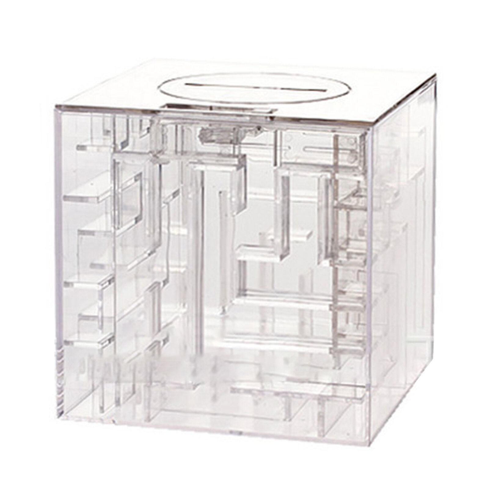 Копилка в виде трехмерного лабиринта. Прозрачная, изысканная, уникальная игрушка-копилка для детей.