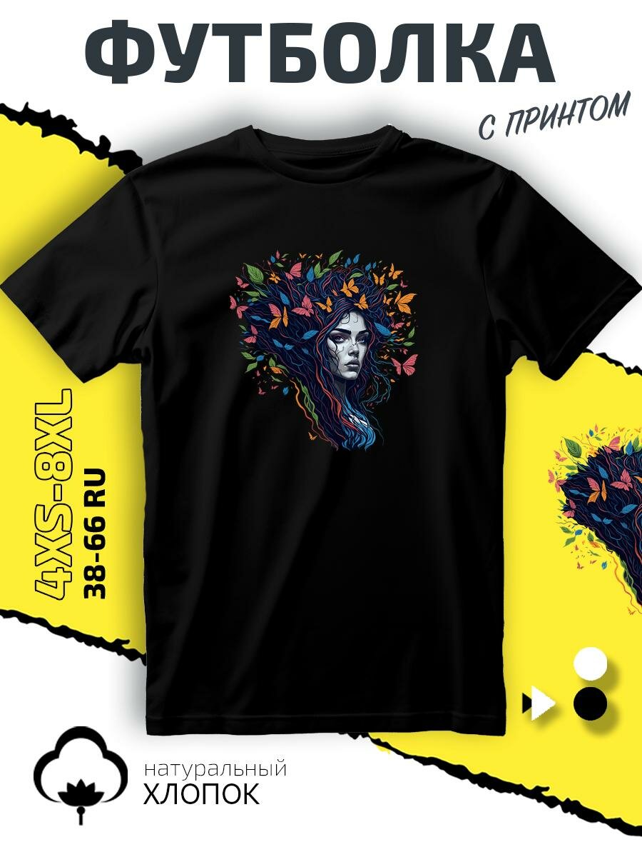 Футболка Девушка аниме природа