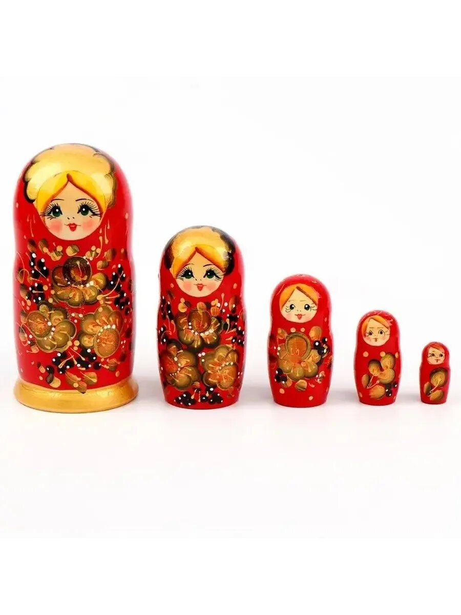 Большая матрёшка 5 в 1 с художественной росписью