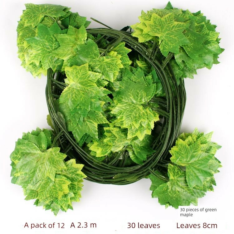 Золотые листья, искусственные листья, имитация листьев винограда, лозы, золотые листья, декор для труб, пластиковые