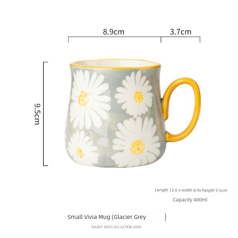 Керамическая кружка Xinan Life, расписная чашка для завтрака, чашка для воды с геометрическим рисунком,