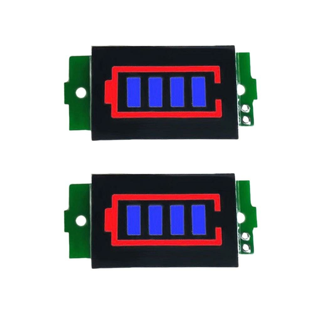 Светодиодный модуль индикации универсального измерителя мощности литиевой батареи от 2 строк 1 до 8-синий