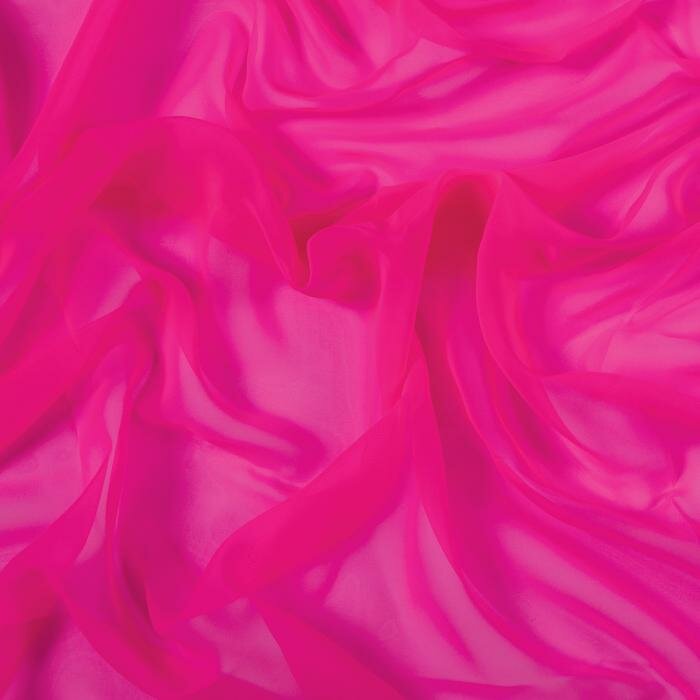 Жоржет (шифон) от Chrisanne Clover, цвет Pink Fizz (яркий розовый) 500*112 см