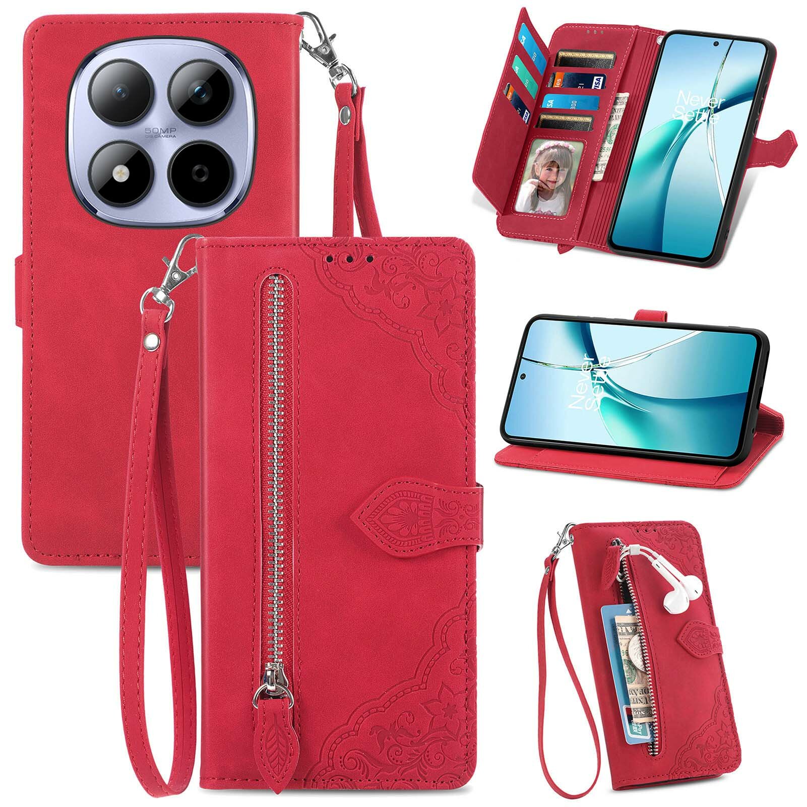 Чехол книжка для Redmi Note 15 Pro+ кошелек на молнии Чехлы для мобильных телефонов