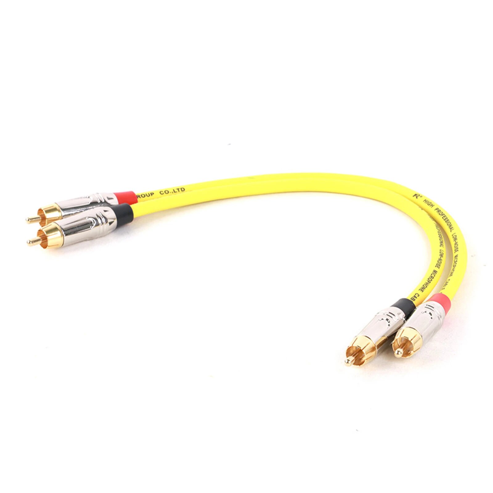 GuerGuo 2 RCA M/M Аудиокабель 0,3-5 м TR041-Yellow, 0.5m