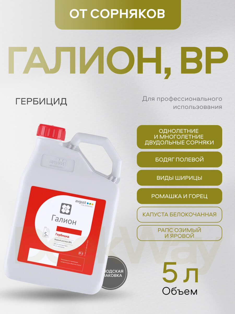 Галион ВР 5л системный послевсходовый гербицид для защиты от сорняков