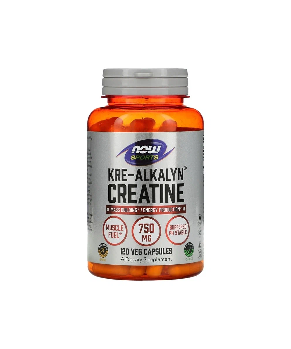NOW Foods Kre-Alkalyn Creatine, Креатин моногидрат 120 вегетарианских капсул