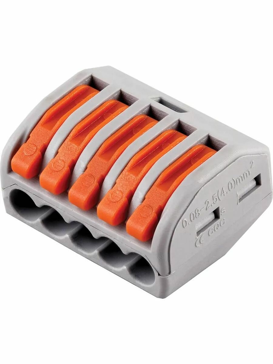 Клемма монтажная 5-проводная, (LD222-415) код 32398 Stekker