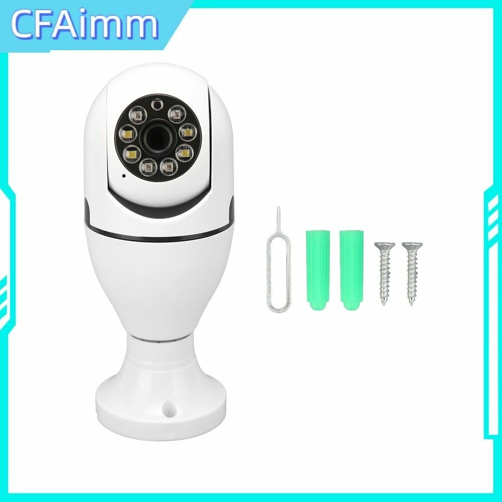 Wi-Fi лампочка-камера, 1080P, ночное видение, обнаружение движения, E27