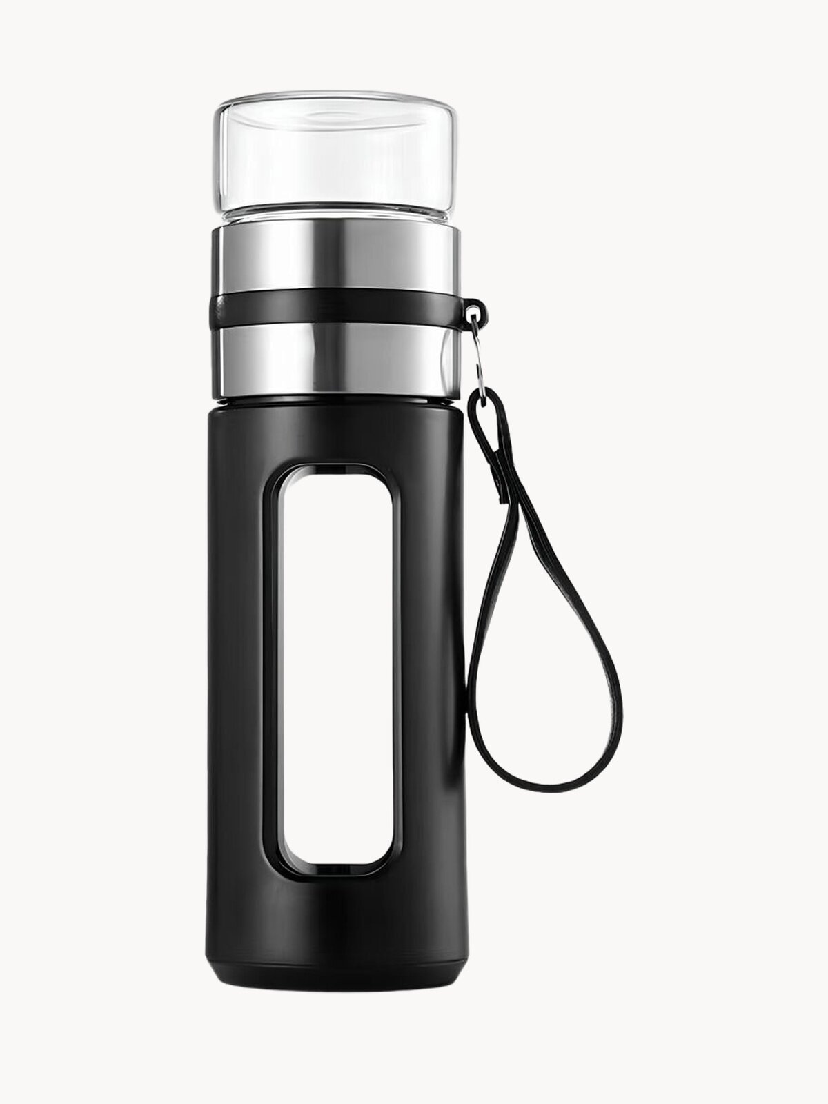 Стеклянная термокружка с ситечком для заваривания чая Limpid Side, 400 мл