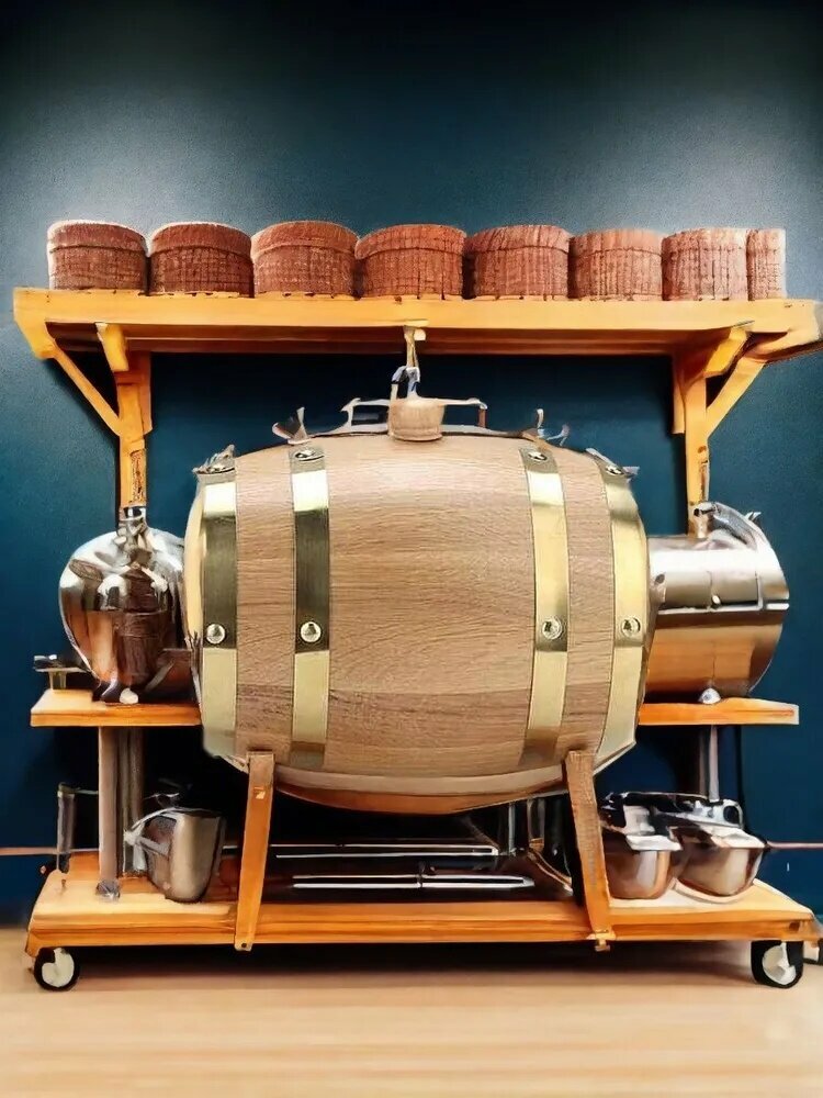 Бочка дубовая 5 литра Classic edition , для алкоголя, емкость для брожения, для интерьера, бочонок дубовый