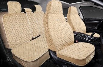 Накидка на сиденье "PSV" 5D Velur Sport велюр бежевый/отстрочка бежевая (комплект на весь салон)