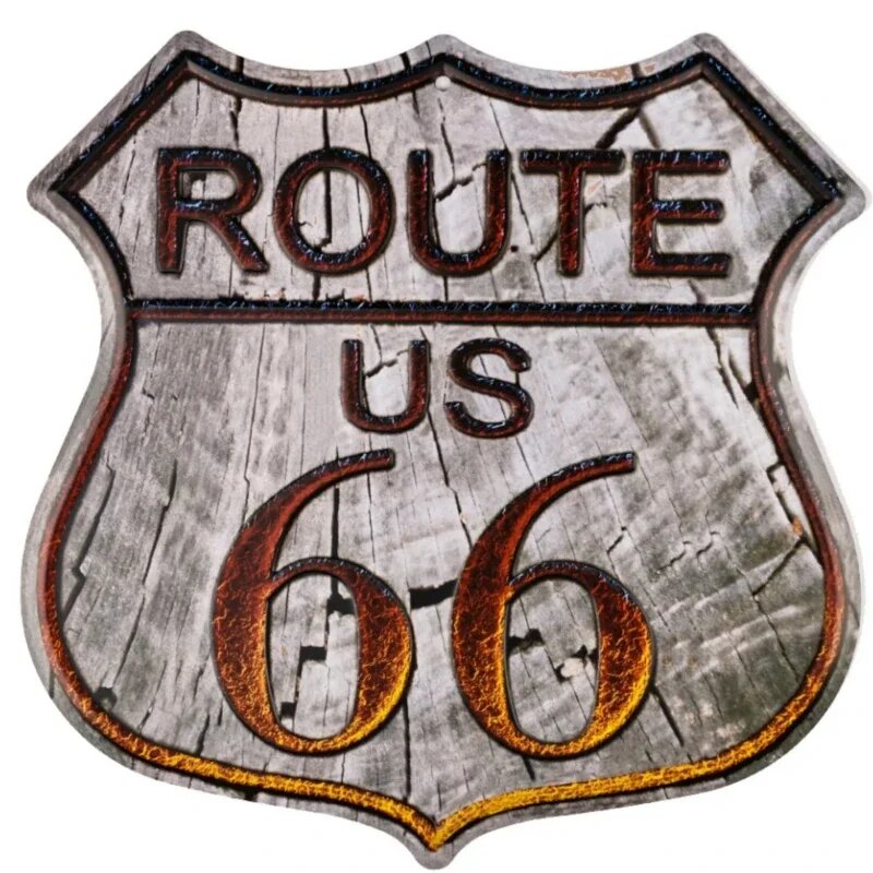 Металлическая табличка Route 66 2