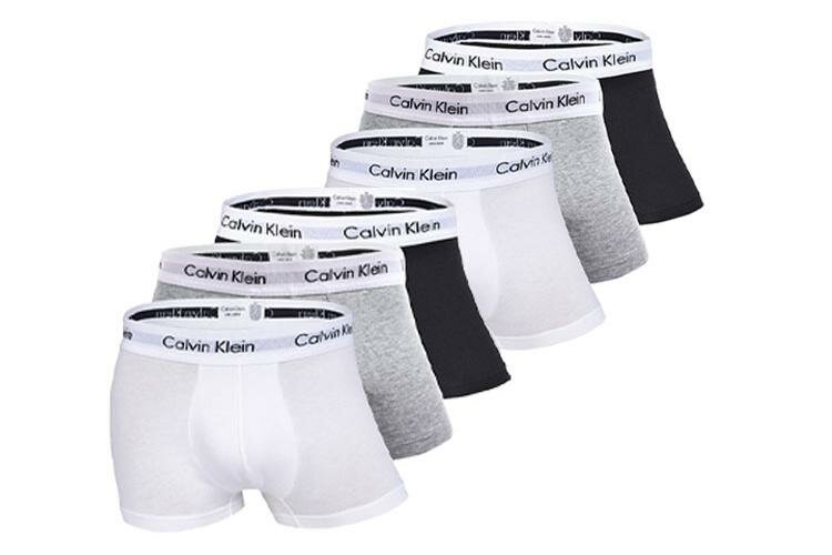 Боксеры мужские CALVIN KLEIN 3 шт, черные/белые/серые, M EU