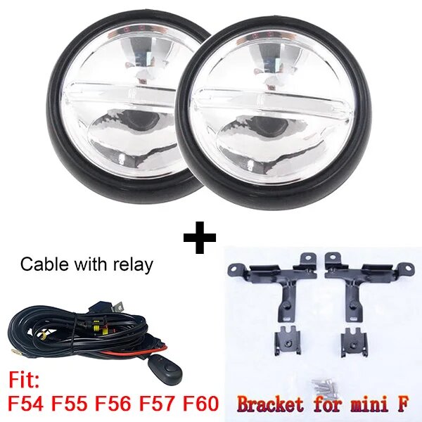 2 шт. светодиодные DRL дневные ходовые огни для Bmw Mini Cooper R55 R56 R60 F55 F56 дополнительные фары Black F 1set