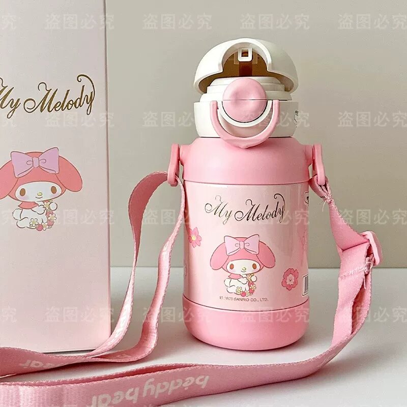 Детский термос с двойным носиком, дизайн Sweet Melody, 575 мл, из пищевой нержавеющей стали, без БПА для девочек