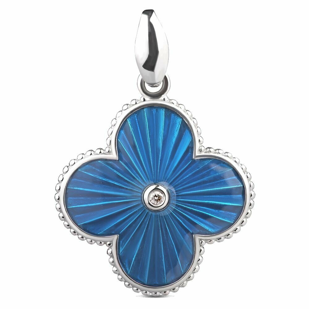 Подвеска, серебро, 925 проба, бриллиант